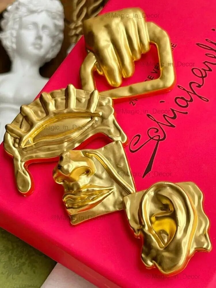 Набор пуговиц "Schiaparelli", декоративные, металл, матовая поверхность, 4 шт.