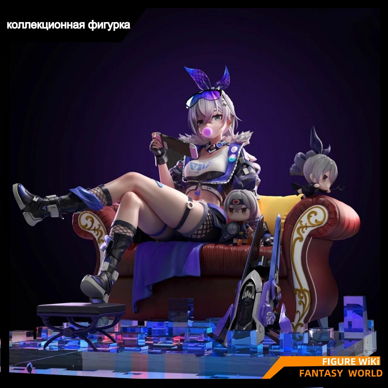 Фигурка Хонкай Стар Рейл , Серебряный Волк / Hakimi Studio Star Rail Silver Wolf Figure