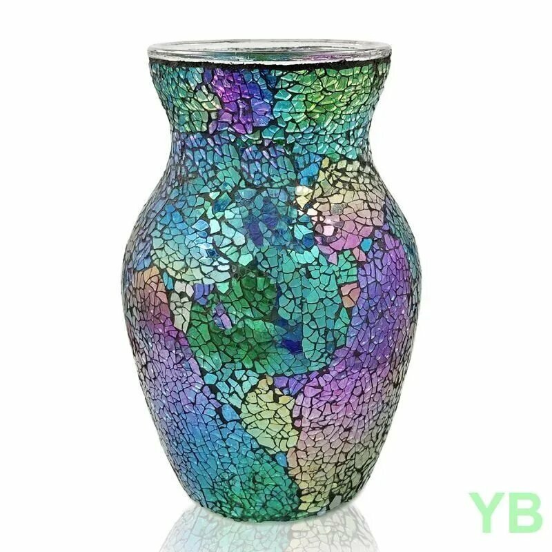 Ваза "MOSAIC", 20.5 см , Закаленное стекло, 1 шт