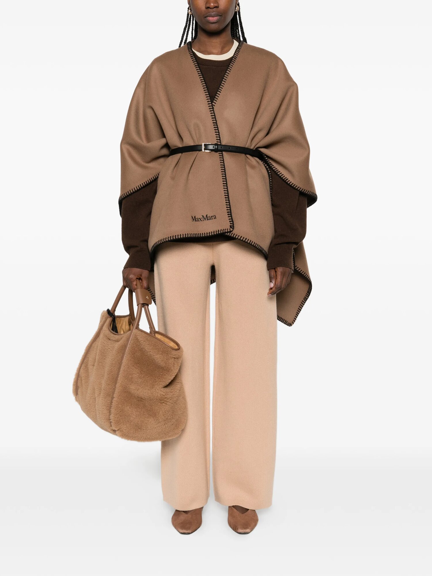 Куртка Max Mara Colomba, размер OneSize, коричневый — фото 1