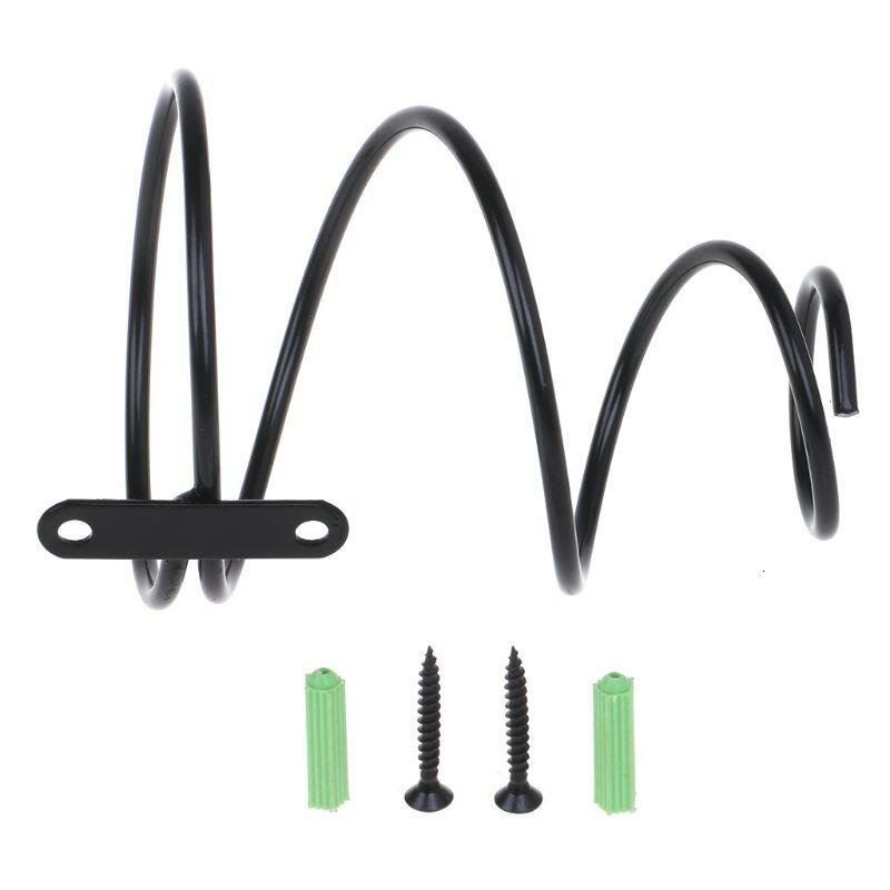 Настенная винная стойка из железа с крепежом, Черный