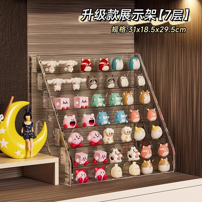 Милый демонстрационный бокс из акрила для фруктов и овощей, игривый мини-слепой бокс, стойка для хранения, прозрачный демонстрационный шкаф для маленьких фигурок Lego