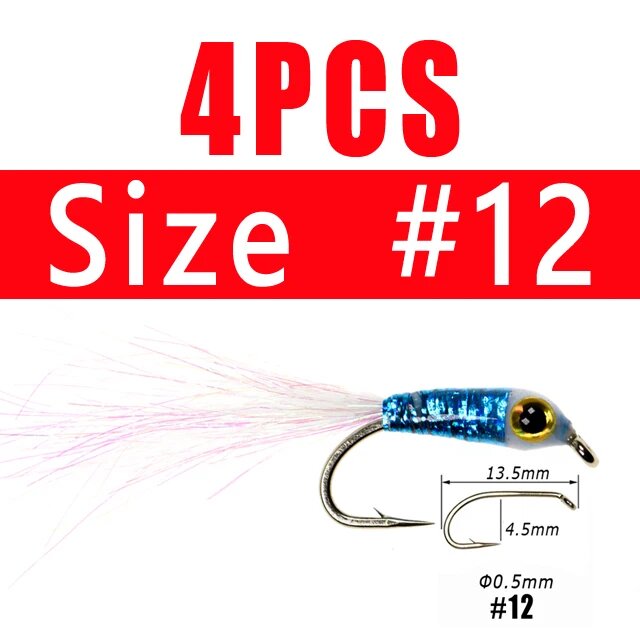 Wifreo 3D рыбий глаз стримеры для рыбалки 4 шт 4PCS Size 12