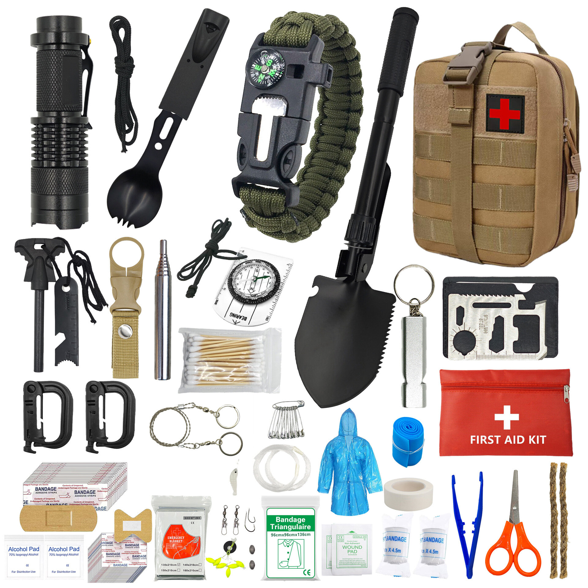 2026 Новейшая сумка Многофункциональный набор инструментов для выживания Оборудование для выживания на природе Приключения Альпинизм Кемпинг Принадлежности для походов