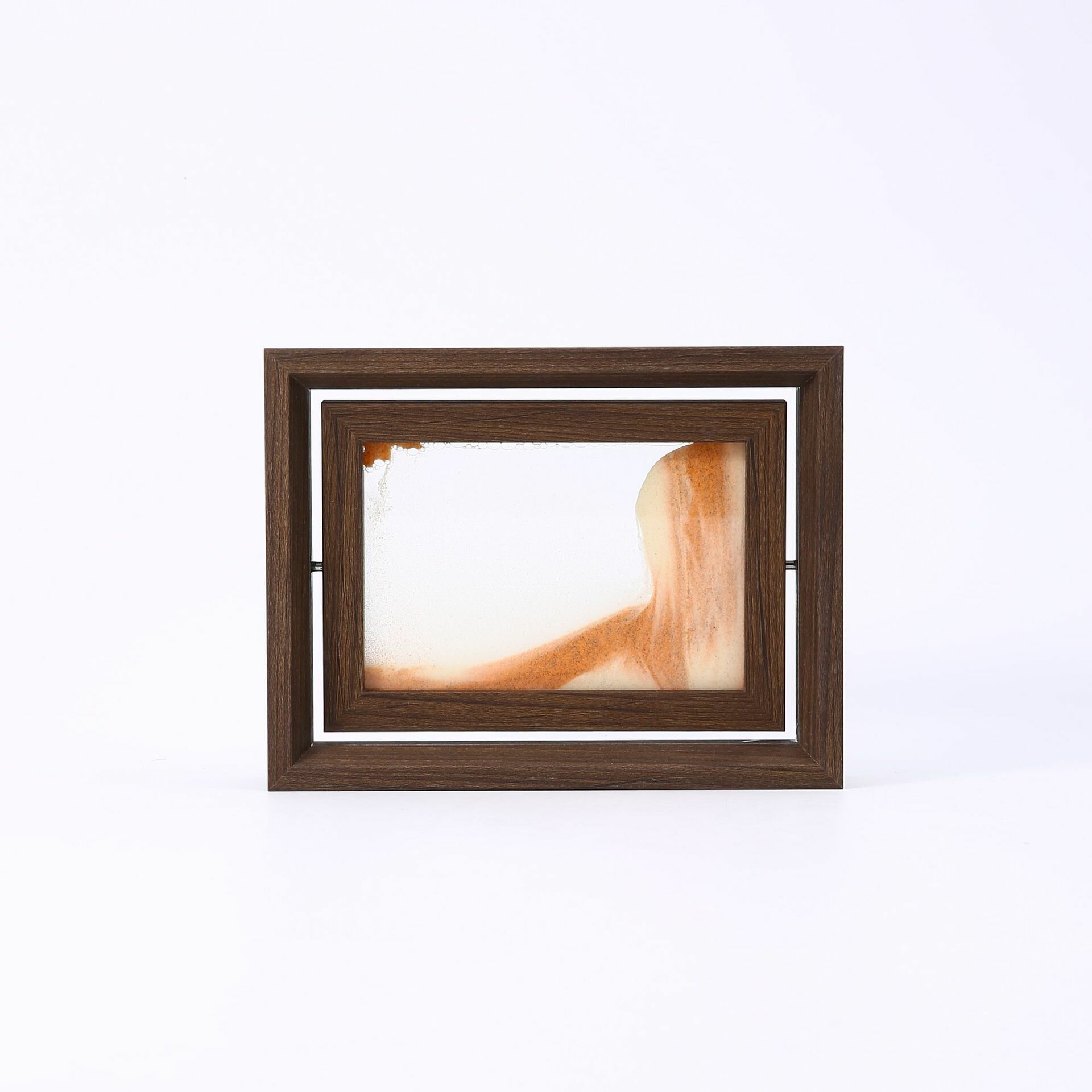 Современная высококачественная 3D картина с движущимся песком, вращающаяся деревянная рамка, песочные часы, декор для дома, украшение для гостиной и офиса, снятие стресса