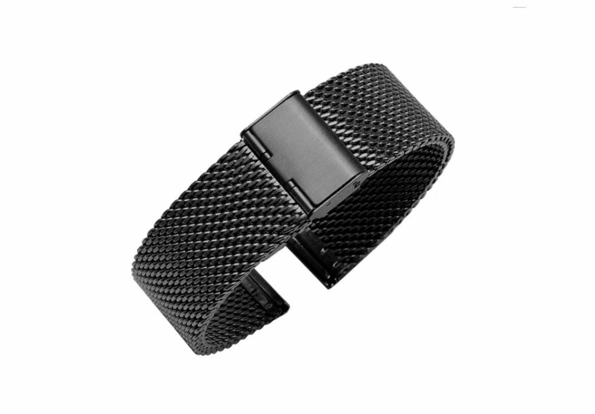 Ремешок MyPads Milanese, нержавеющая сталь, для Samsung Gear 2, черный