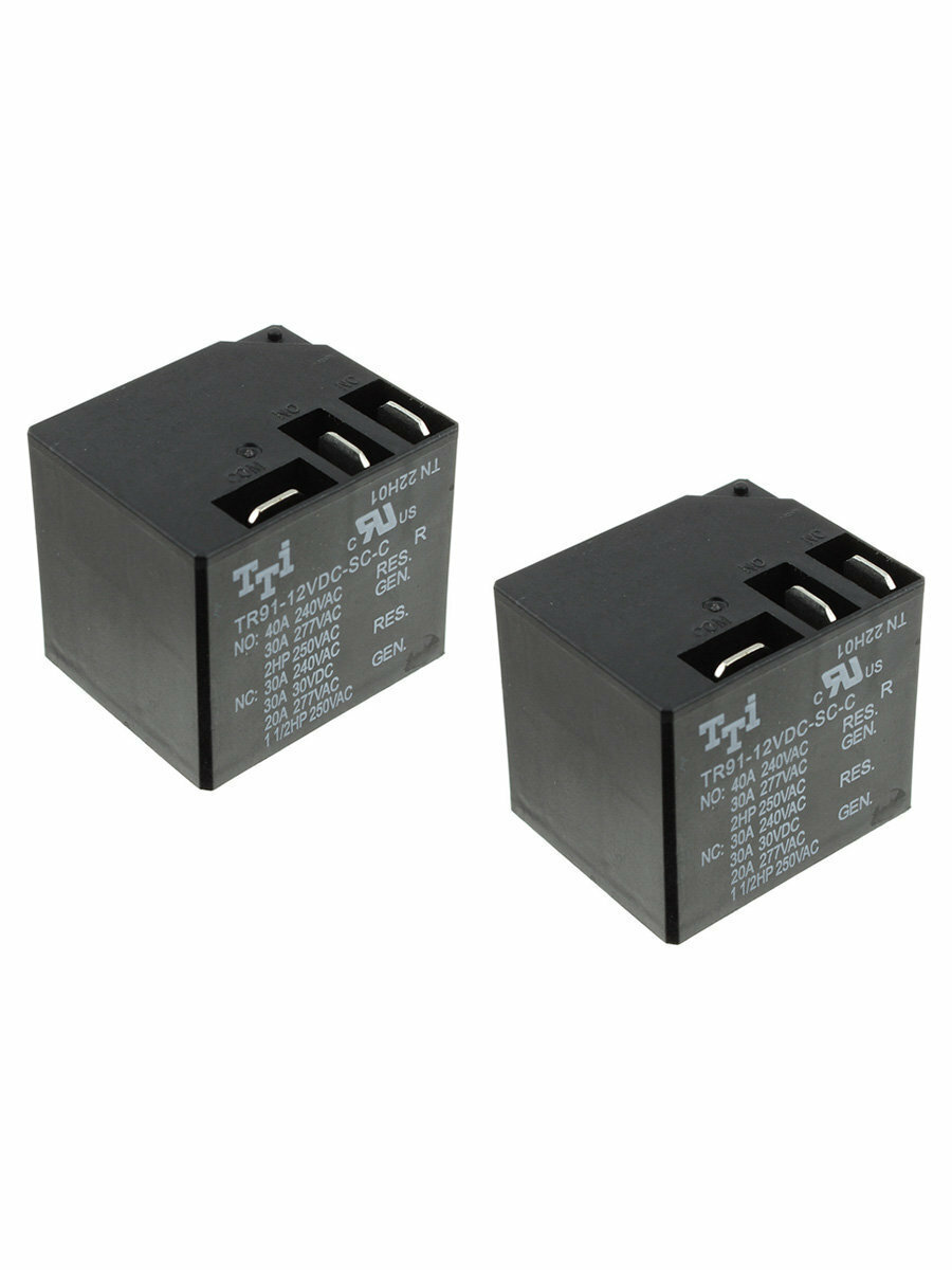 Реле 12В, 1 группа 30А 240В AC (упаковка 2шт) TTi TR91-12VDC-SC-C R SPDT 1C