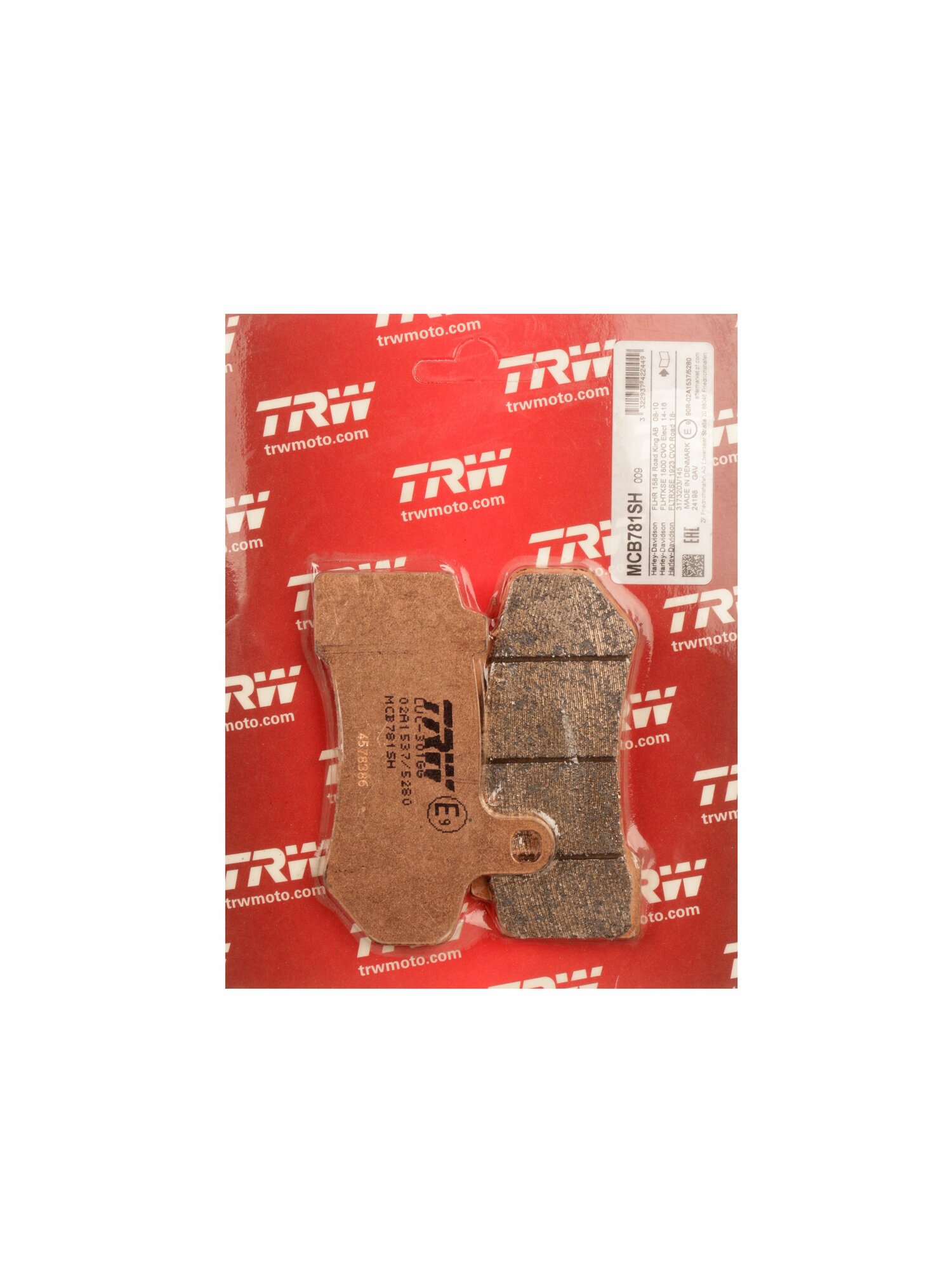 Колодки тормозные дисковые для мото задние TRW (MCB781SH)