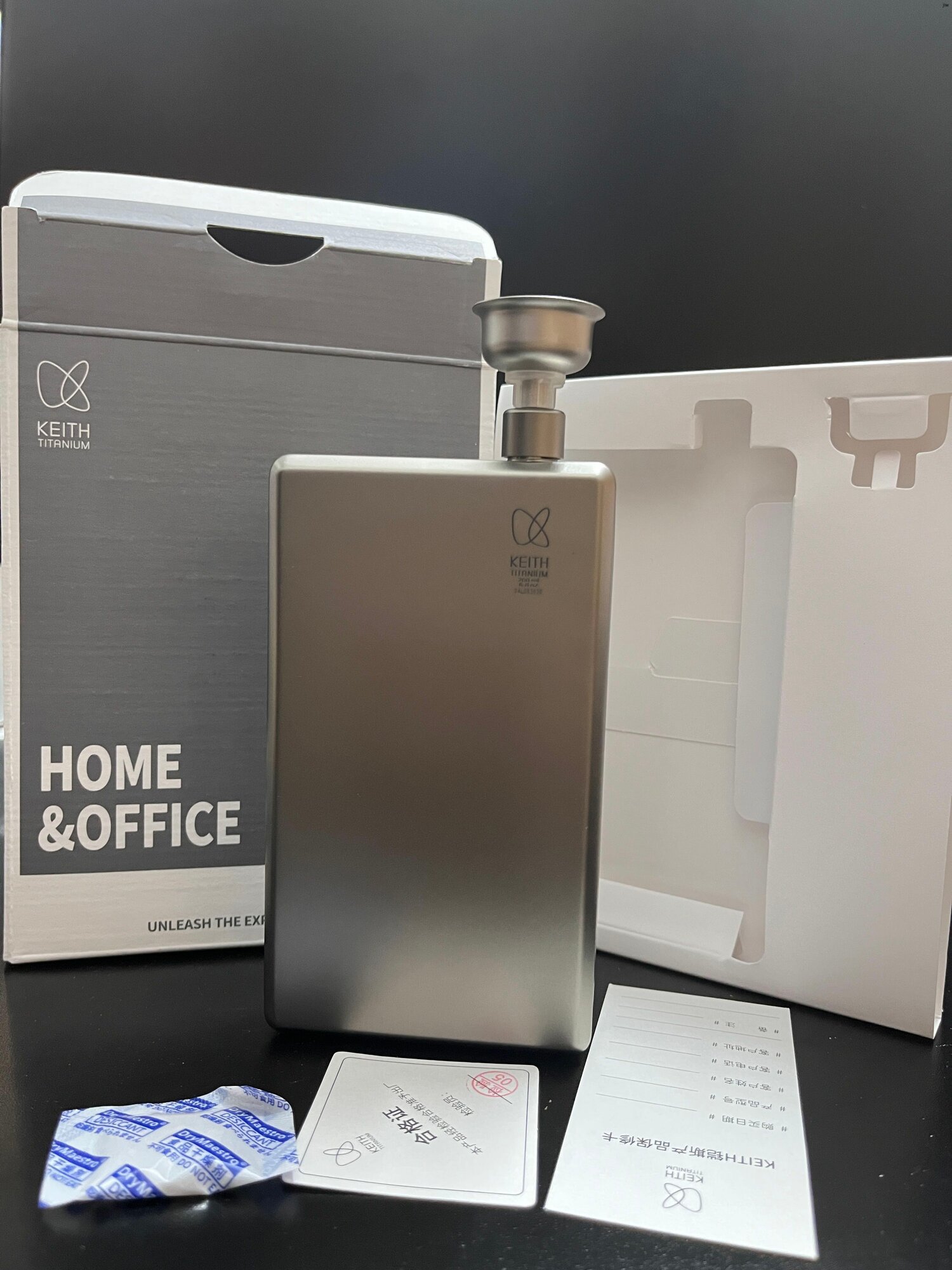 Фляга титановая для алкоголя, титановая фляжка для виски Keith Titanium 200ml Ti9307 18+