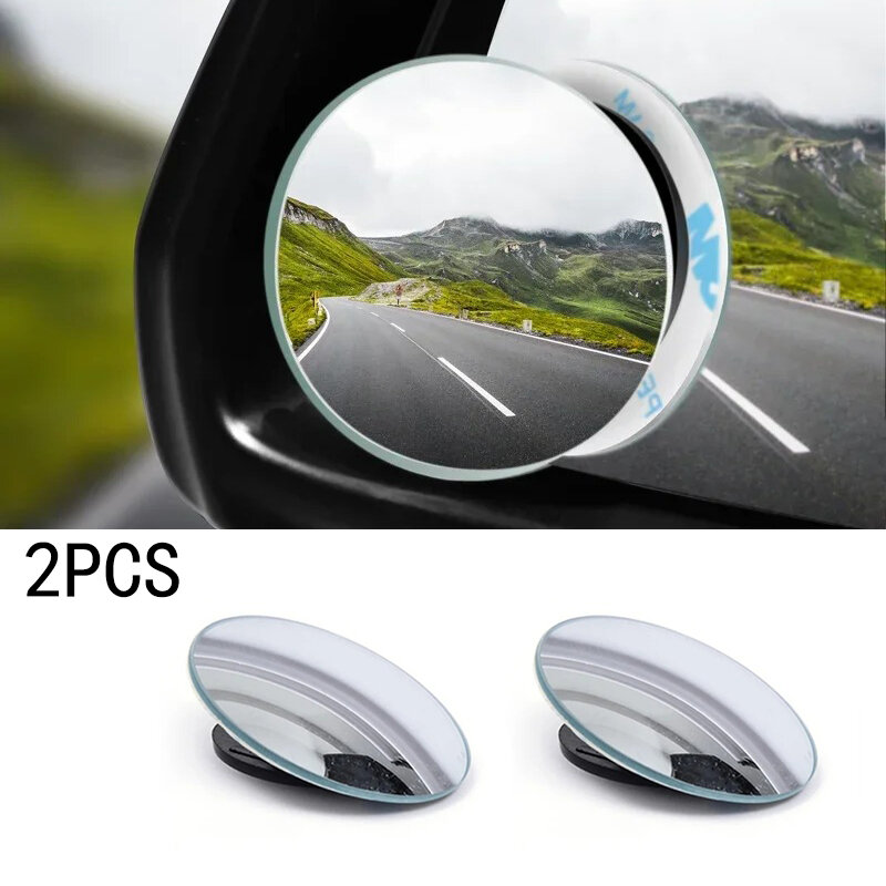 Зеркало заднего вида круглое выпуклое HD регулируемое для слепых зон автомобиля — дополнительное обзорное зеркало
