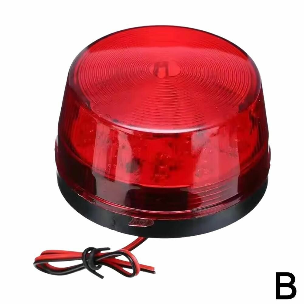Светодиодный маяк 12 В — сигнальная лампа для охранной сигнализации, синий LED, в комплекте основание и крепеж