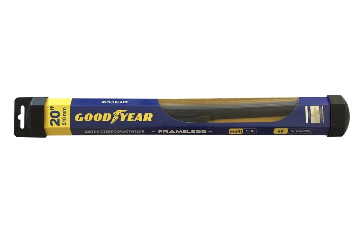 Щетка стеклоочистителя Goodyear Frameless Multi Clip 510 мм бескаркасная