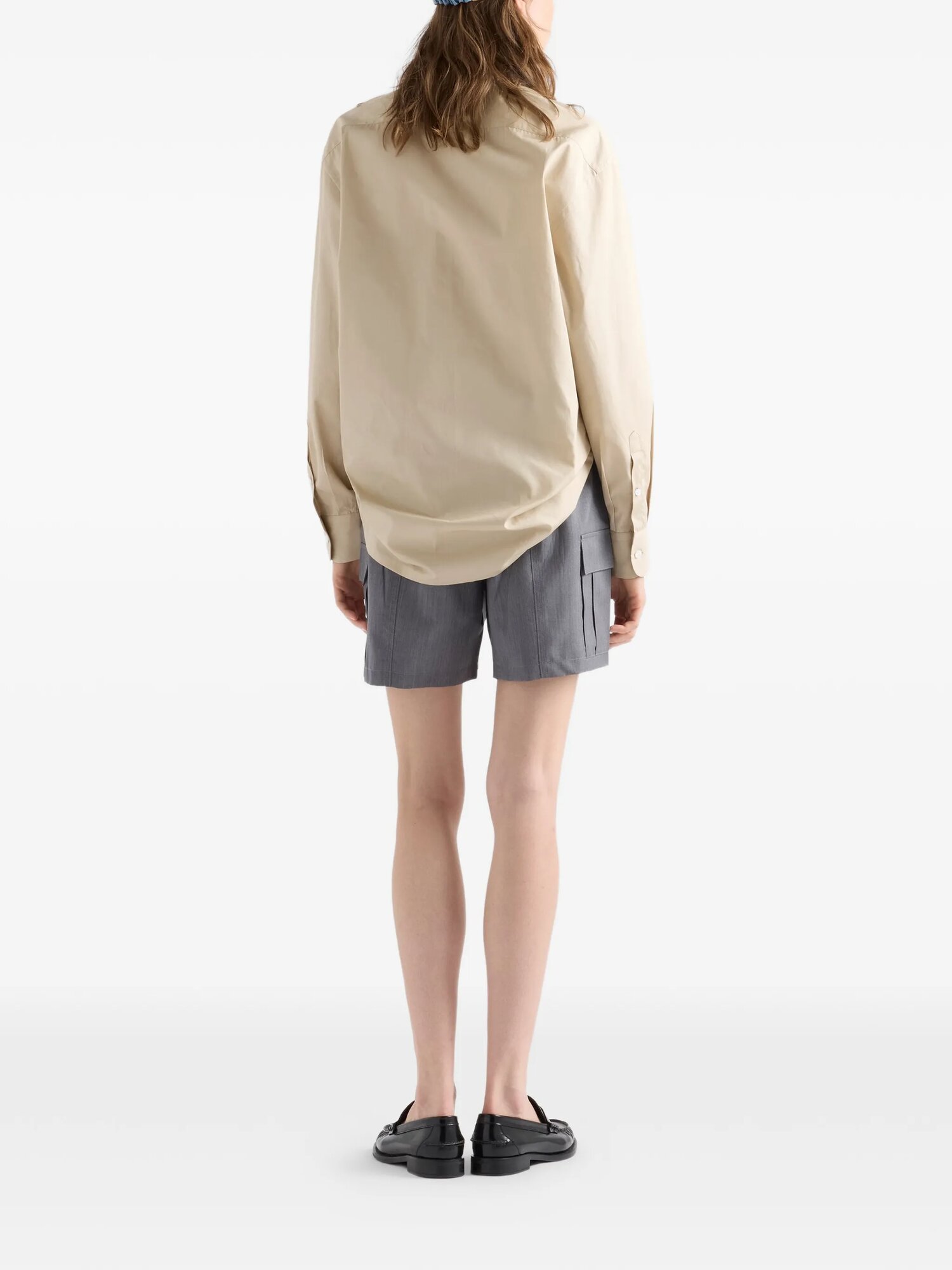 Шорты Prada Light mohair shorts, размер 40, grey — фото 1