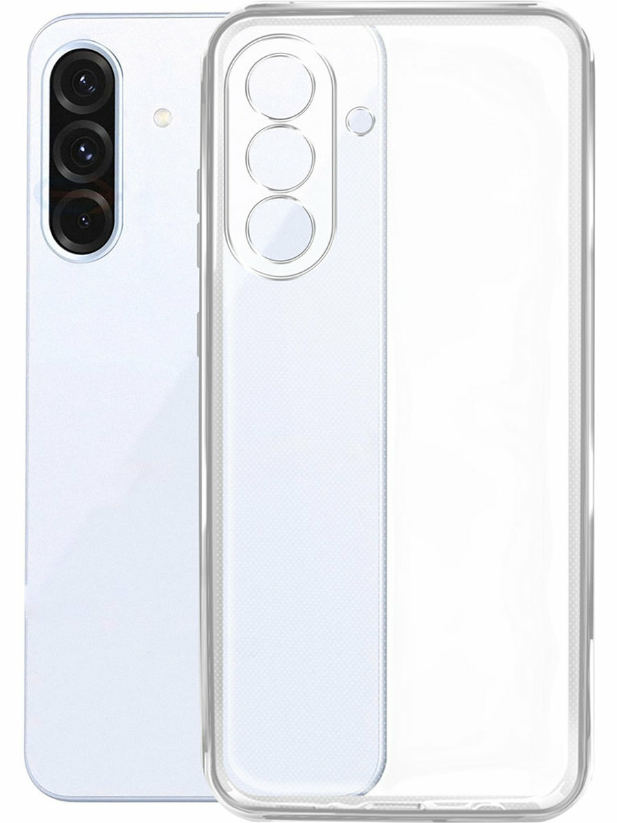 Клип-кейс Borasco Silicone Case, для Samsung Galaxy A36/A56, прозрачный, силикон