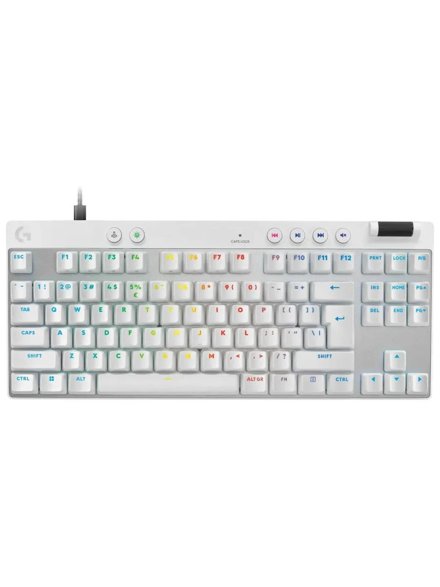 Клавиатура Logitech G PRO X TKL RAPID Магнитно-механическая игровая клавиатура, английская раскладка, белая