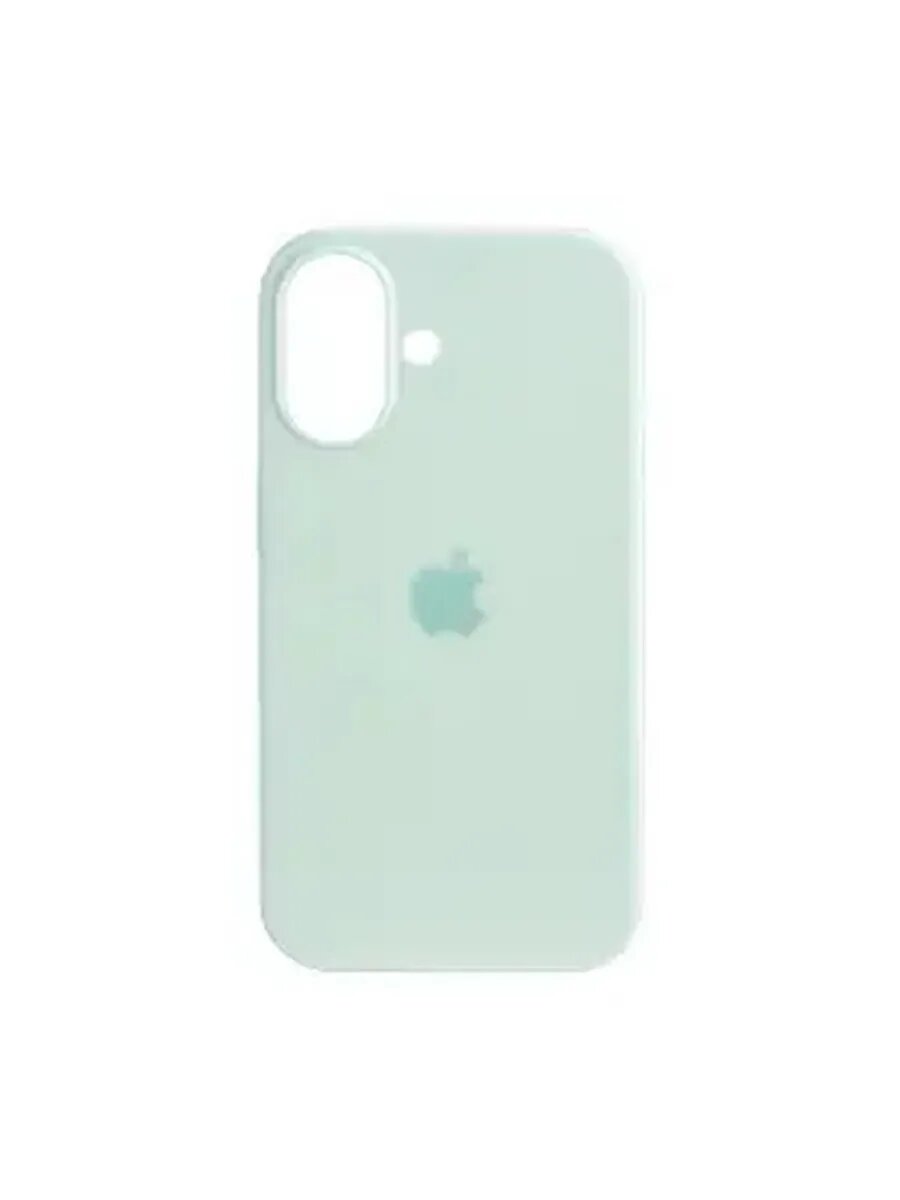 Стильный силиконовый чехол для iPhone 16 в бирюзовом цвете