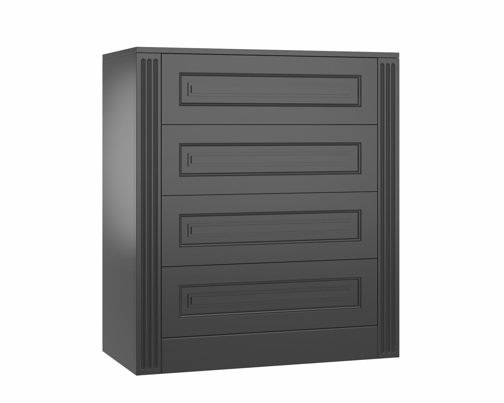 Комод с выдвижными ящиками Мебель на Руси "Классика 3" 80х90х40 Черный