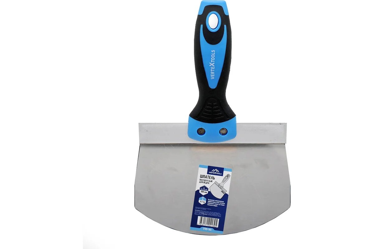 Vertextools шпатель полукруглый для ведра 165мм (1/ 12/ 60) 1705-165
