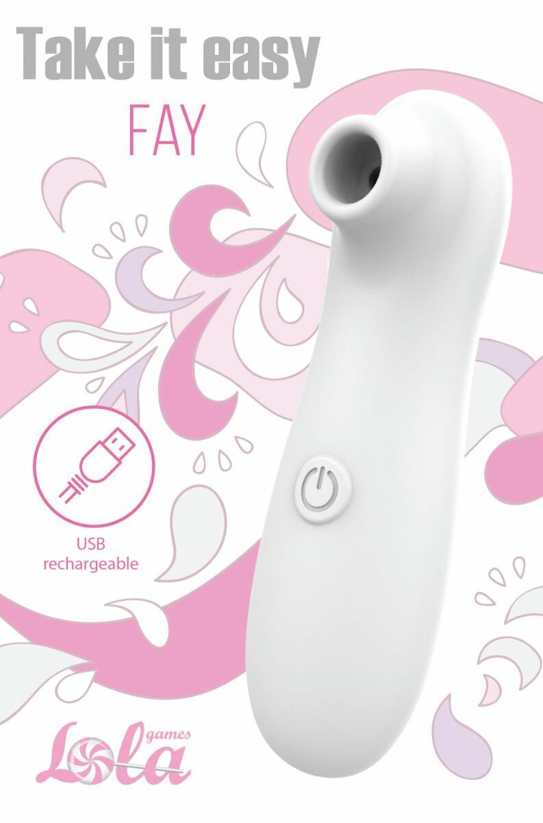 Вакуум-волновой стимулятор Lola Games Fay, силикон, водонепроницаемый, 10 режимов, 12,3 см