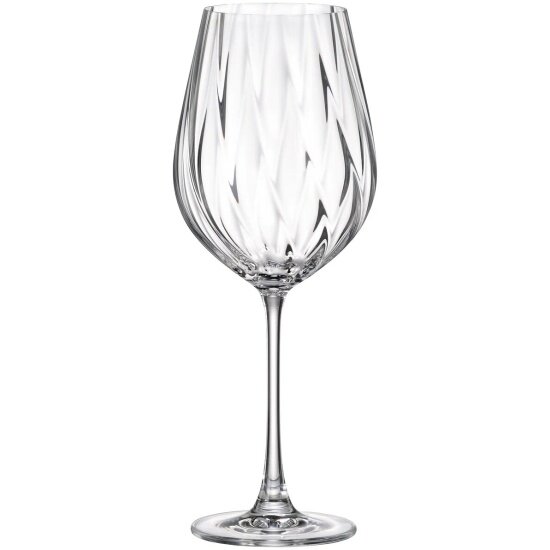 Набор бокалов для красного вина Crystal Bohemia "CORA OPTIC", 650 мл (набор 6шт)
