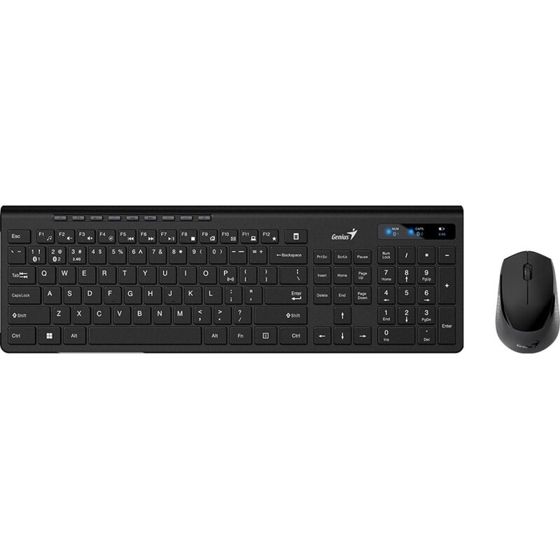 Комплект из клавиатуры и мыши Genius модель SlimStar 8230, беспроводной, черный (31340015408)