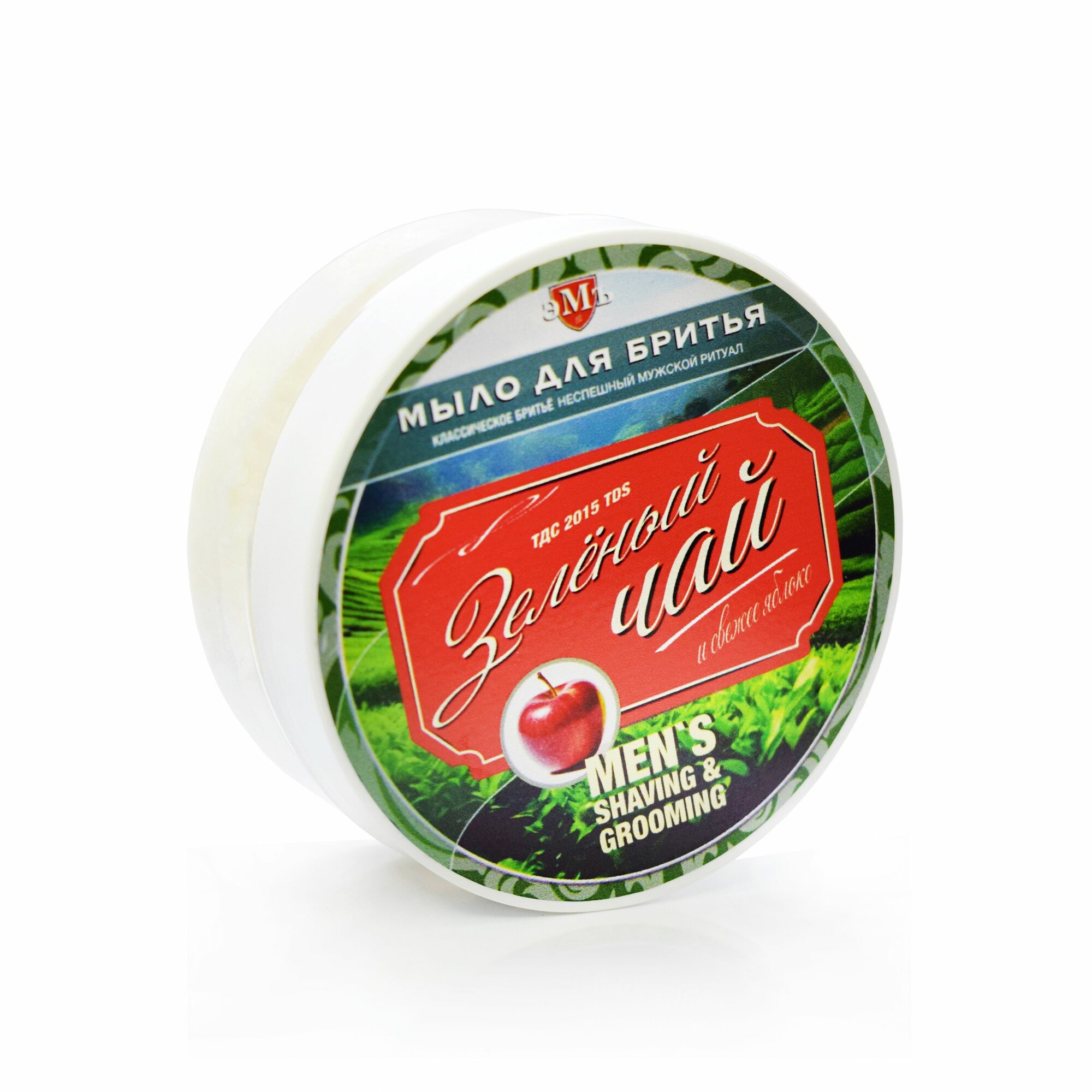 Мыло для бритья ЭМЪ Зеленый чай и яблоко 130 гр ТДС