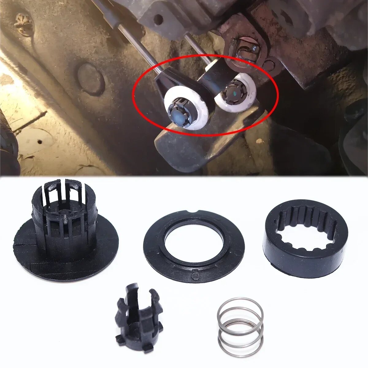 6SP Свободное крепление вывода для Ford Transit MK7 2,2 2,4 FWD, трос переключения передач, комплект для ремонта обоих концов 2006-2014 1Kit C