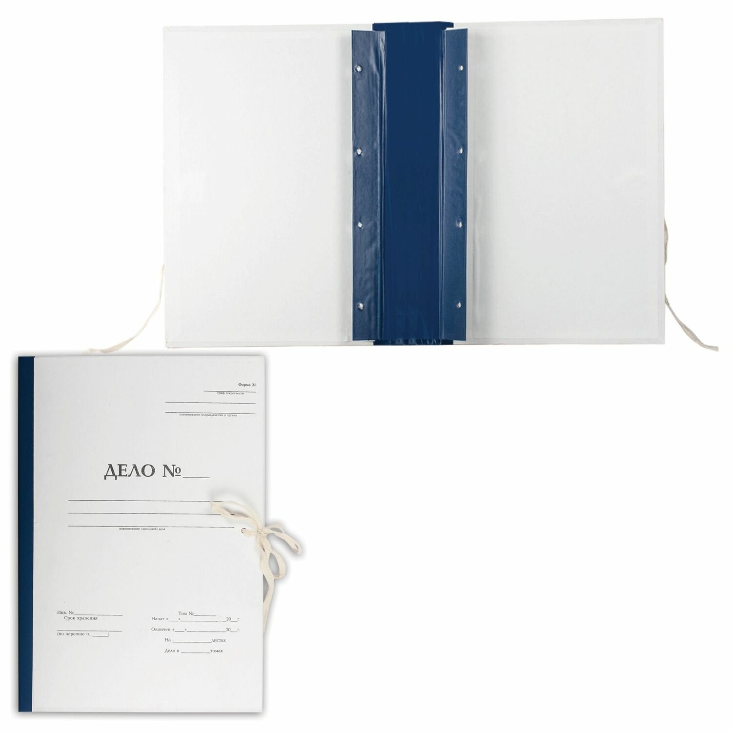 Папка архивная Staff для переплета "Форма 21", А4 (320х228 мм), 70 мм, с гребешками (127133)