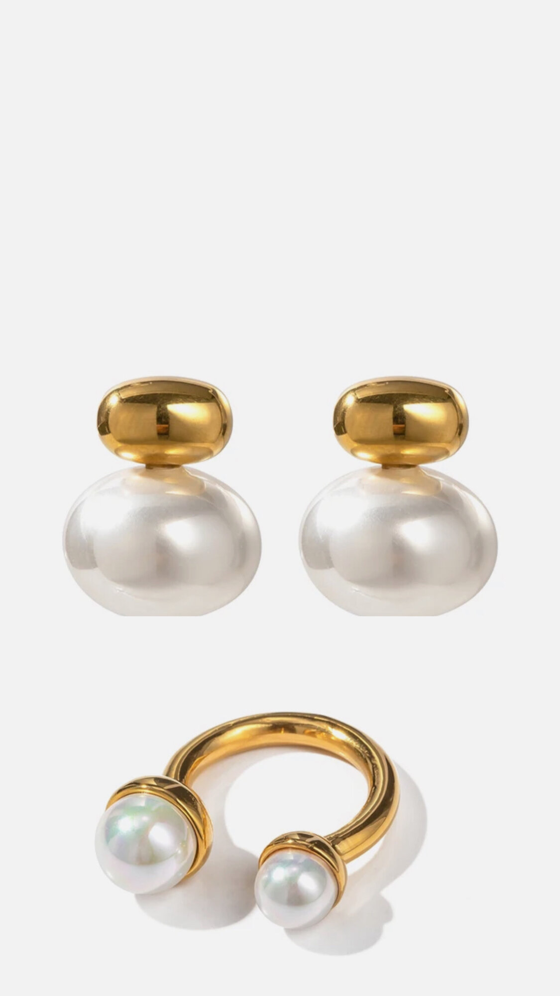 Комплект бижутерии, жемчуг Swarovski синтетический