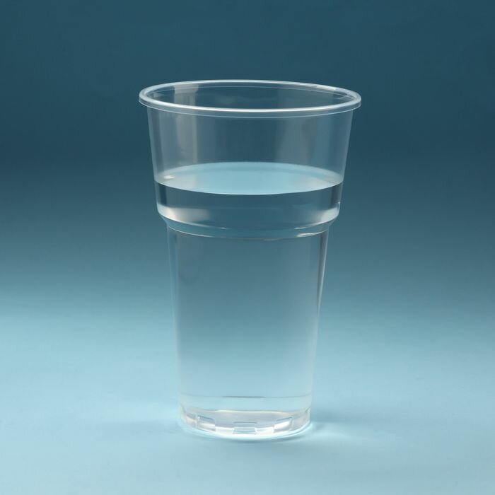 Стакан одноразовый Прозрачный 500 мл набор 50 штук в комплекте