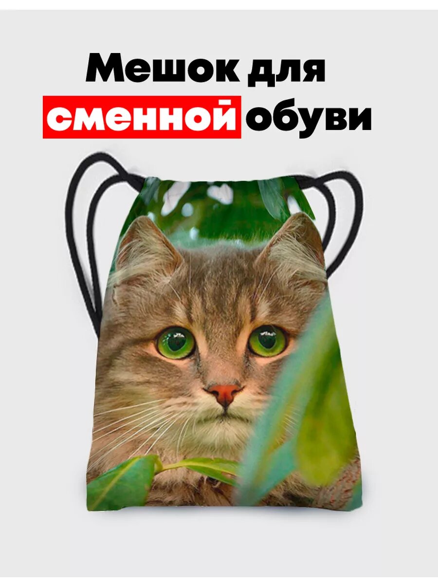 Мешок - сумка для обуви Кошки