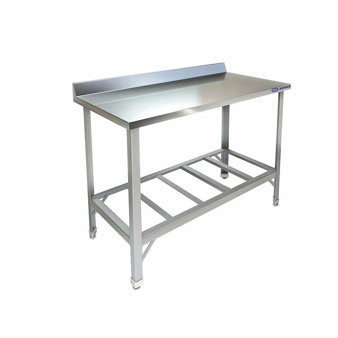 Стол производственный пристенный Kayman Kayman СП-255/1507 с решеткой нержавейка, 1500*700*850 мм. для раскатки теста и обработки ингредиентов