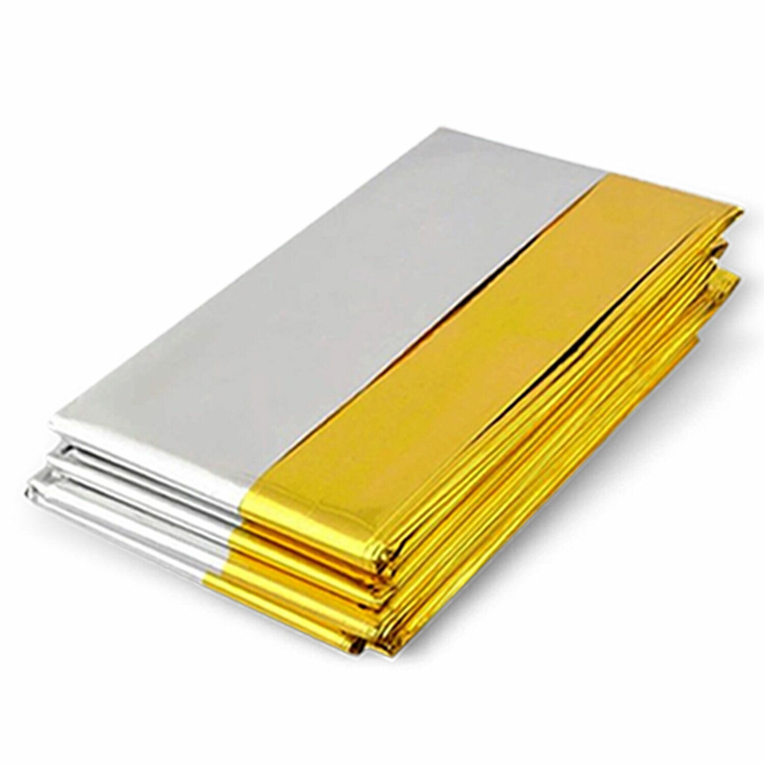 Горячее одеяло спасательное для походов, треккинга, изотермическое одеяло для кемпинга серебристое/золотое туристическое 160х210см, 3 простыни