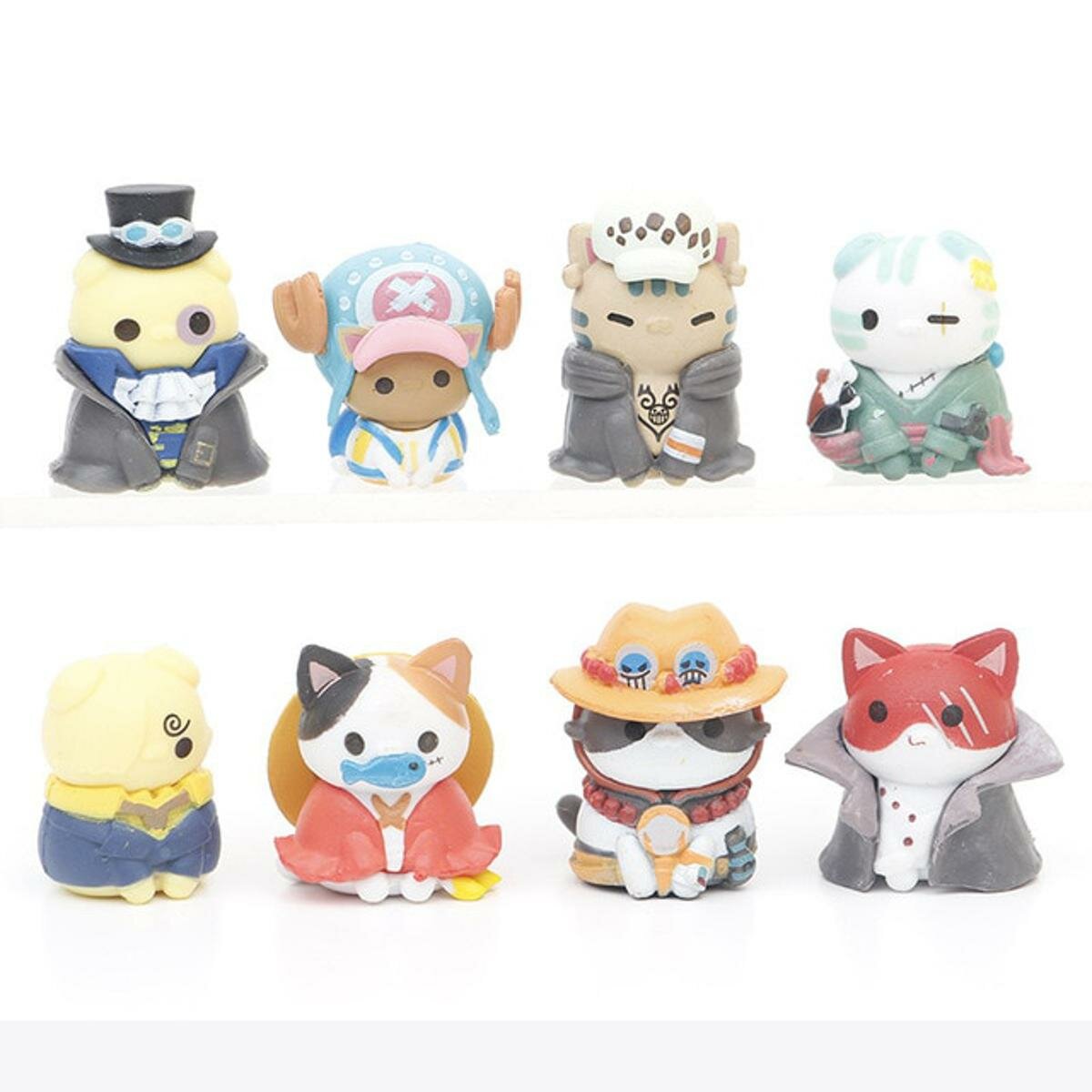 8 шт./набор One Piece Cat Cos Tony Tony Chopper Portgas·d· Ace Trafalgar торт украшение ПВХ модель фигурка игрушки
