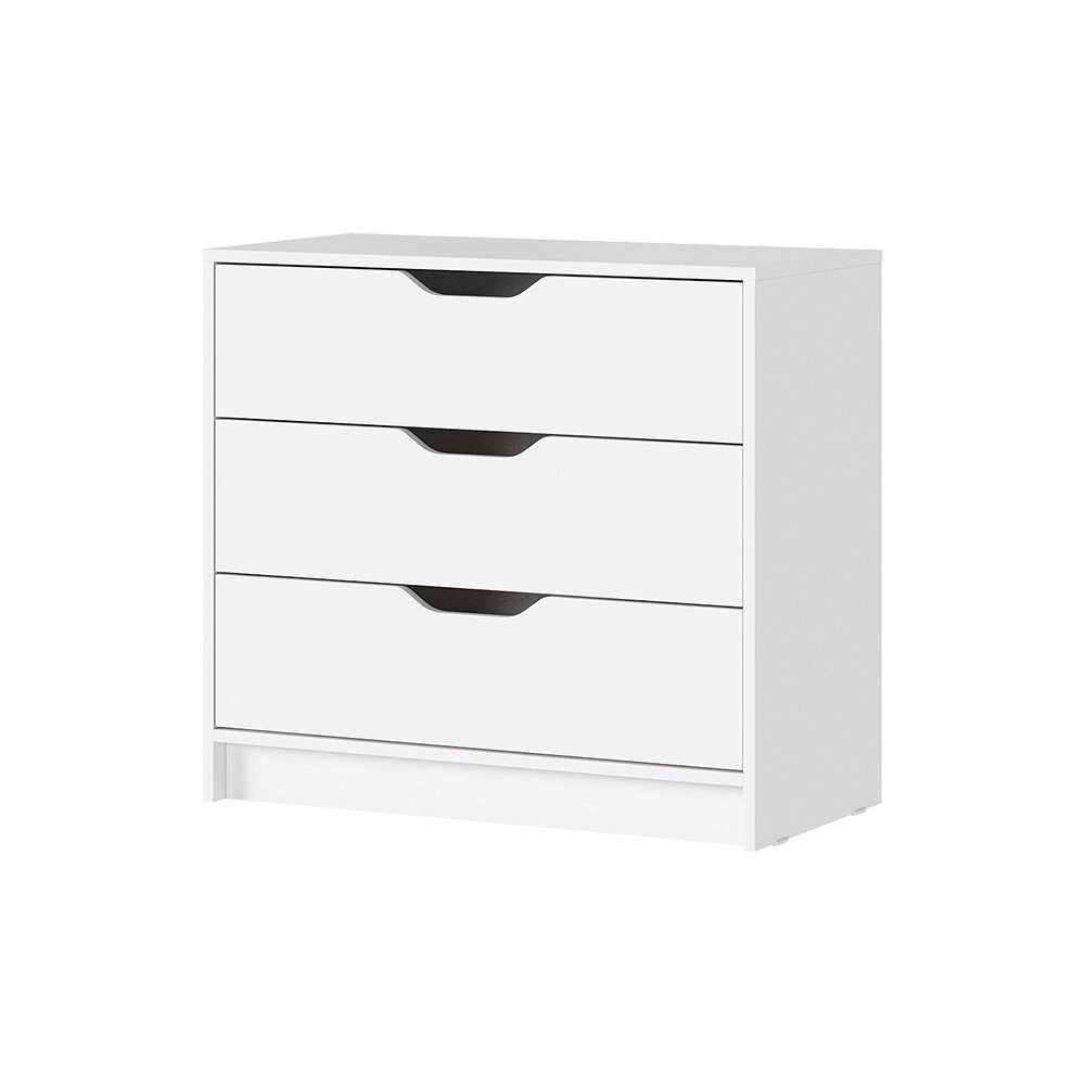 Комод для одежды в спальню КМ 01 80х73х40 см, цвет белый/белый