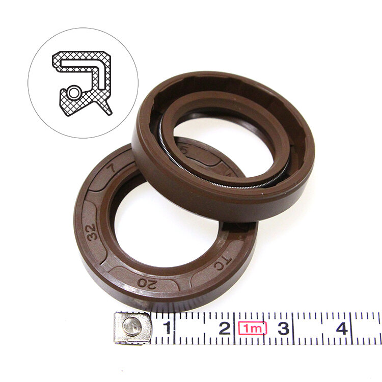 Манжета армированная (Сальник) 20х32х7 (тип 2 / TC) 75FKM (упаковка 10 шт.)