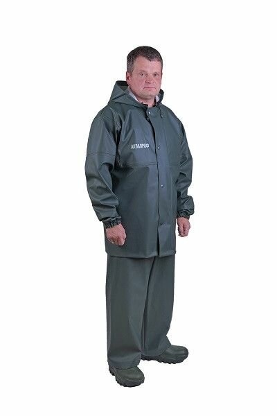Костюм рыболовный рокон Аквапроф, размер 46-48, рост 170-176, цвет хаки, ПВХ 600 г/м, 17 000 мм вод. ст. Петроканат