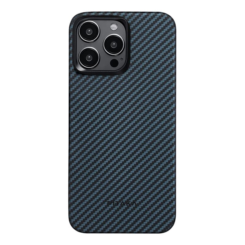 Чехол Pitaka MagEZ Case 4 для iPhone 15 Pro (6.1"), черно-синий, кевлар (арамид)