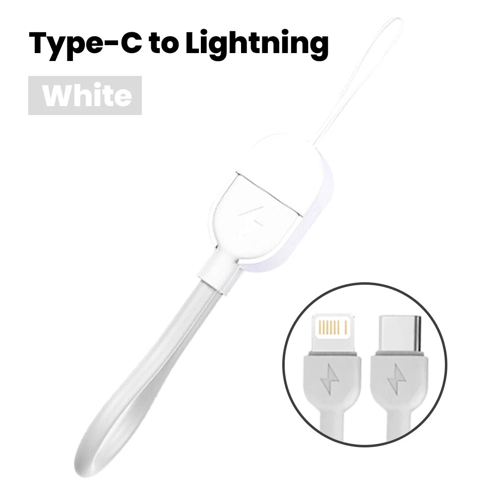 60 Вт 16 см короткий кабель USB C к типа C для быстрой зарядки для Samsung Xiaomi Huawei White CL