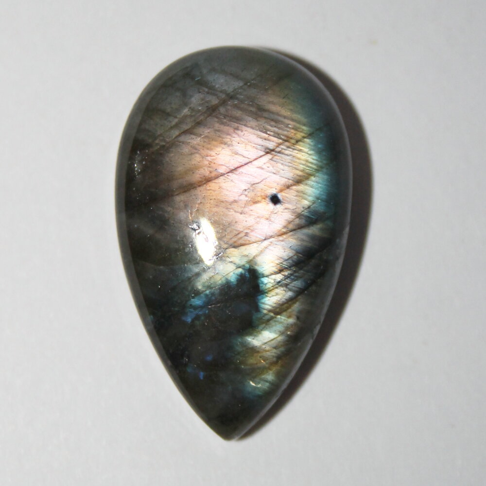 Коллекционный кабошон лабрадор, 29х17х5 мм, Мадагаскар, "True Stones"