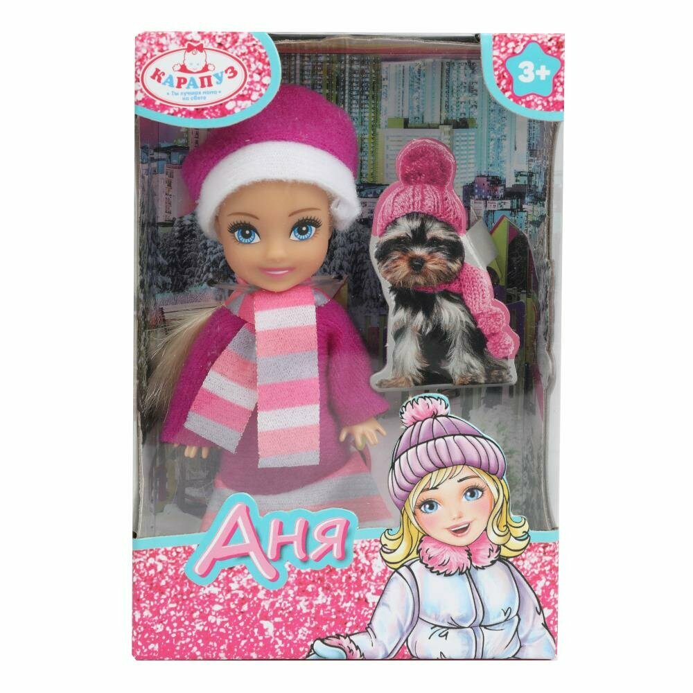 Кукла Анечка, 12 см. аксесс. в комплекте Карапуз ANNA-W5-BB (120)