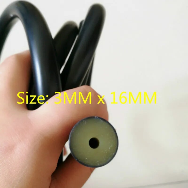 Резиновая трубка 3x16MM Black 1 метр