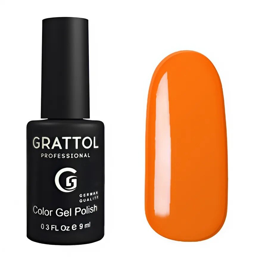 Grattol Color Gel Polish Tangerin - Гель-лак для ногтей GTC028, 9мл