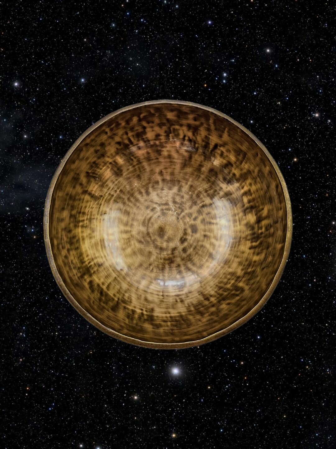 Кованая поющая чаша 30.9см, Соль# 105герц