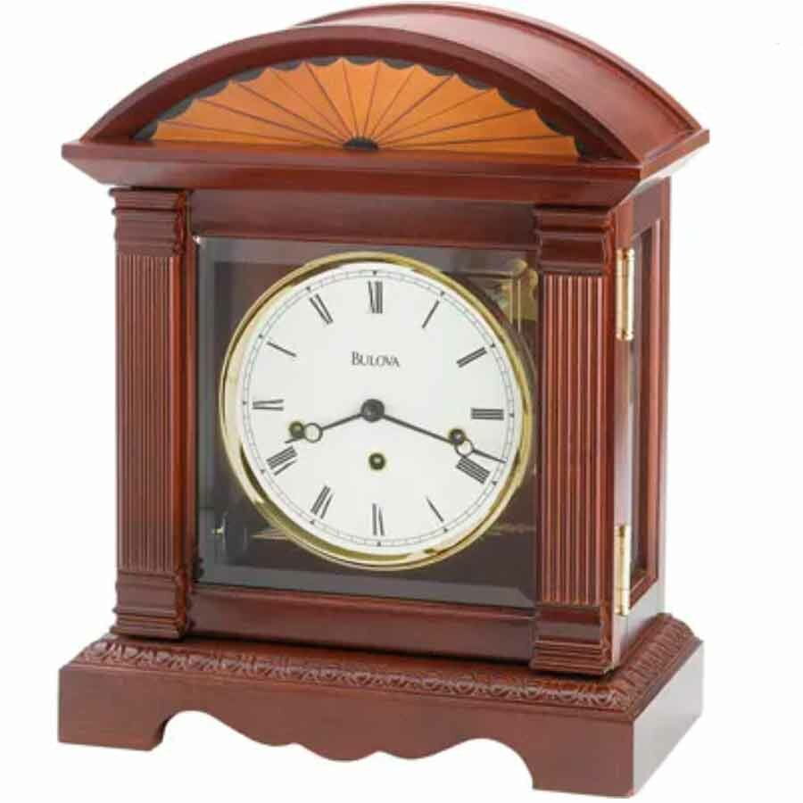 Механические настольные часы с боем и мелодией Bulov B5504 (США)
