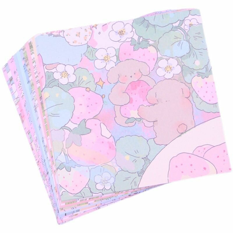 Бумага цветная для оригами 14.5x14.5см - Двусторонняя печать квадратная - 10 цветов 72 листов листов для творчества и поделок