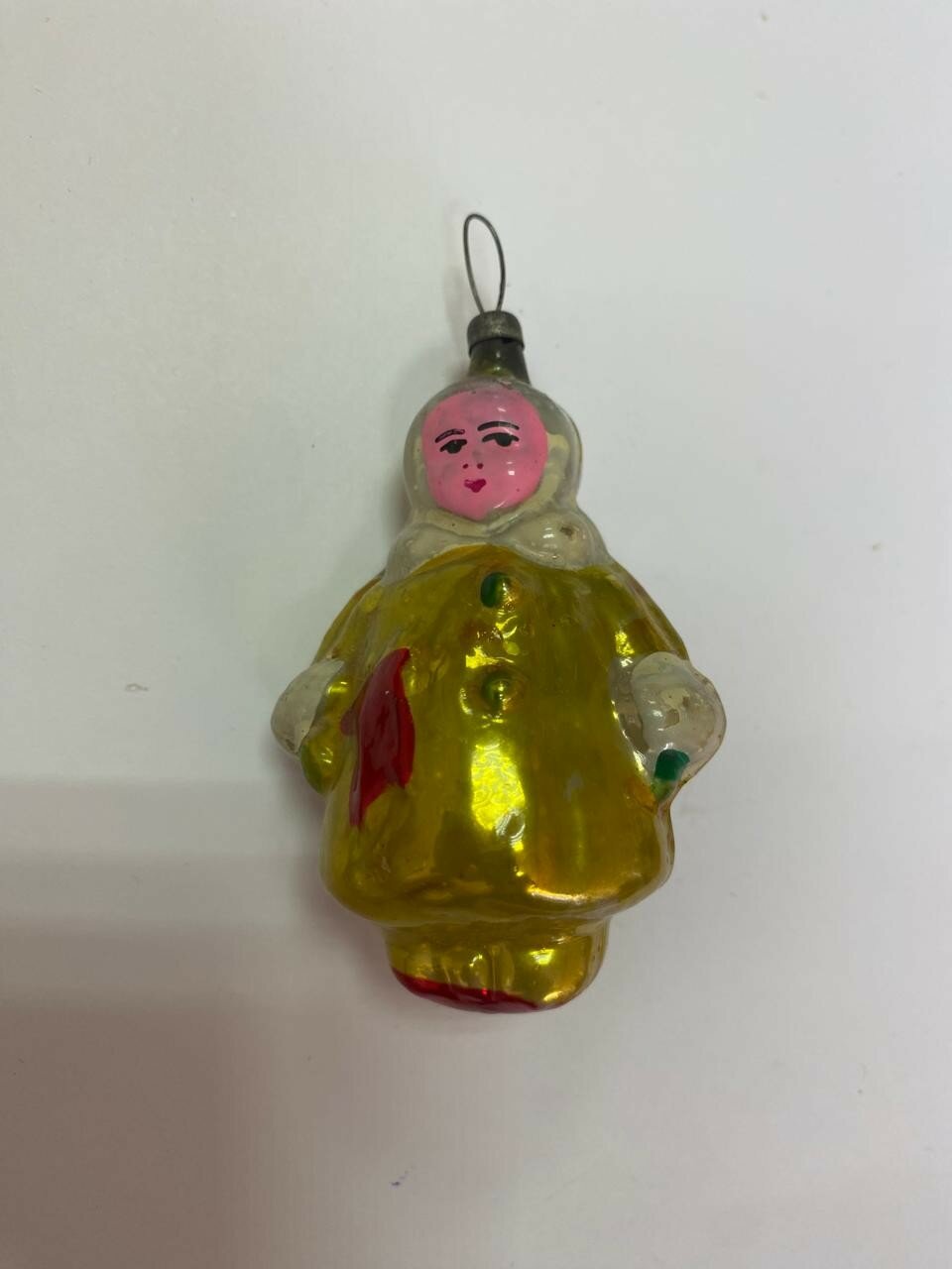 Игрушка на елку Девочка с флажком Винтаж из СССР