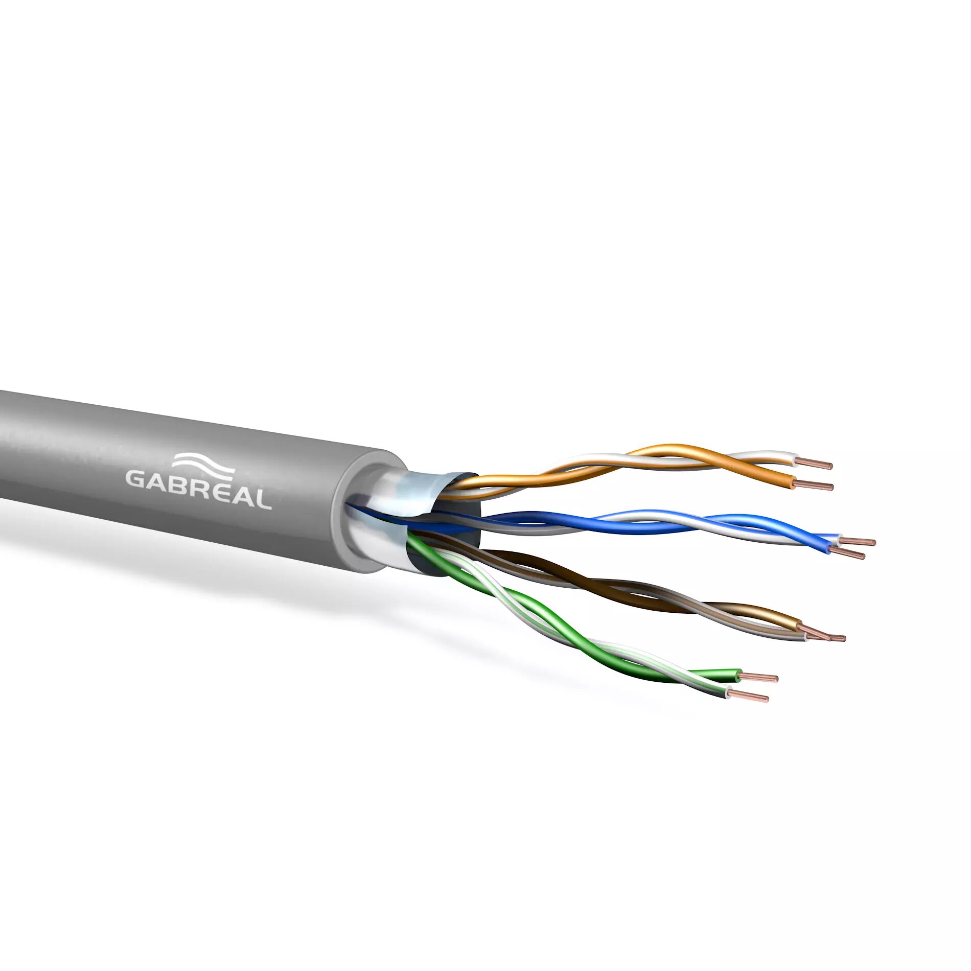 Кабель витая пара в нарезку Gabriel CAT6A F/UTP 23 AWG LSLTx, 1 м