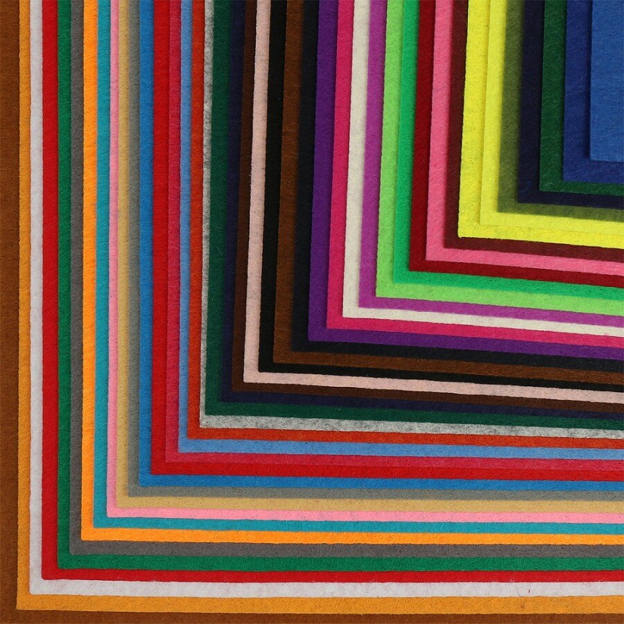 Набор листового фетра (мягкий) IDEAL 1мм 20х30см FLT-SA12 уп.40 листов цв. ассорти