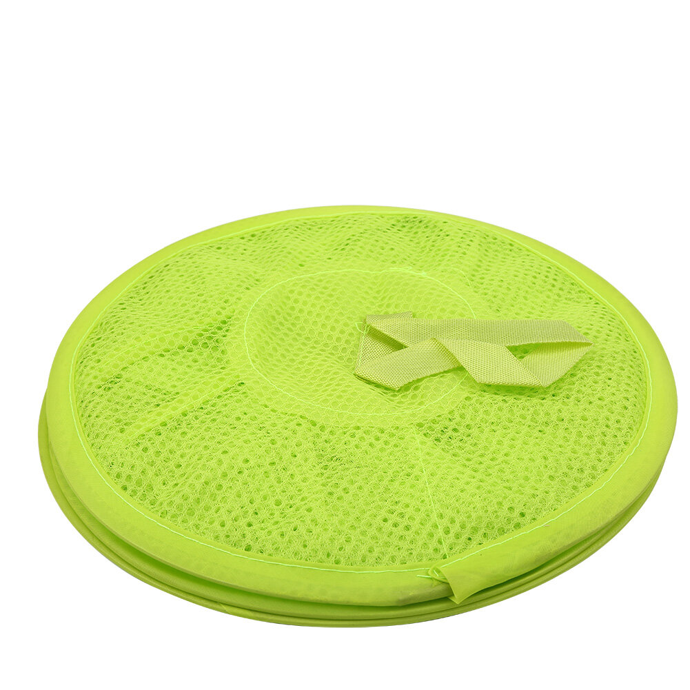 Многослойная сухая стойка складная сетчатая сетчатая сетчатая корзина для хранения игрушек для хранения белья для белья Cage Green